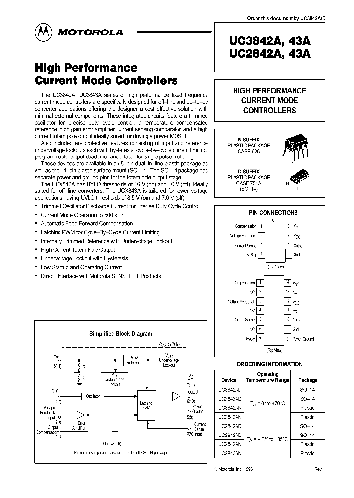 UC3843AD_253828.PDF Datasheet Download --- IC-ON-LINE