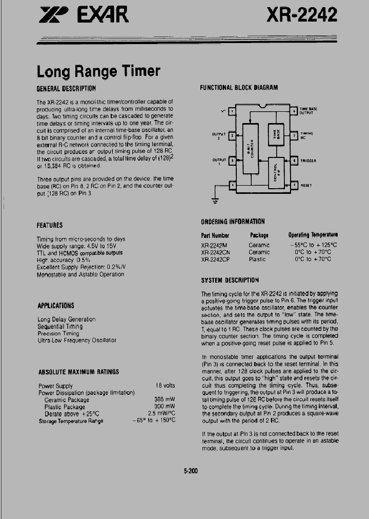 XR2243_296612.PDF Datasheet Download --- IC-ON-LINE