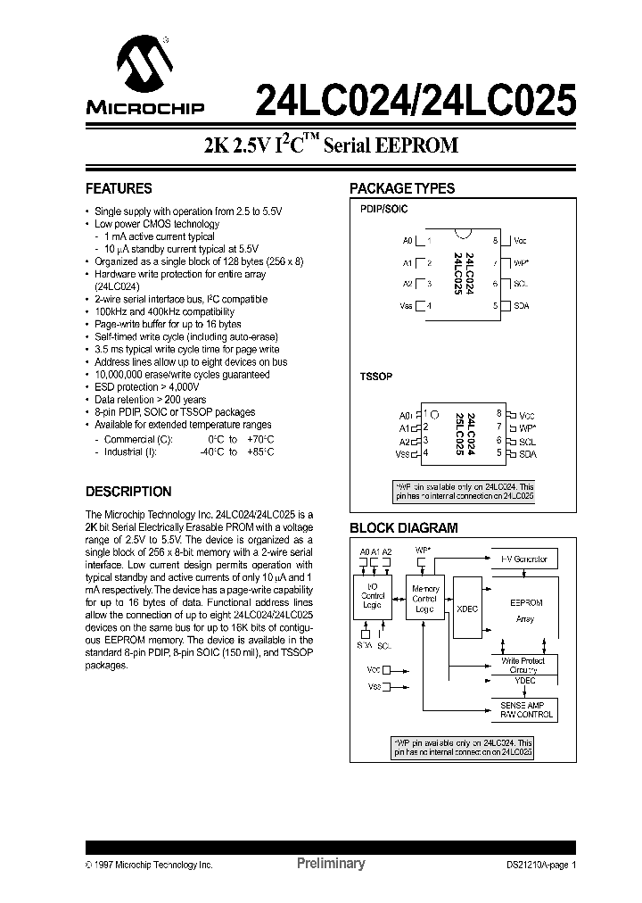 24LC024_78229.PDF Datasheet Download --- IC-ON-LINE