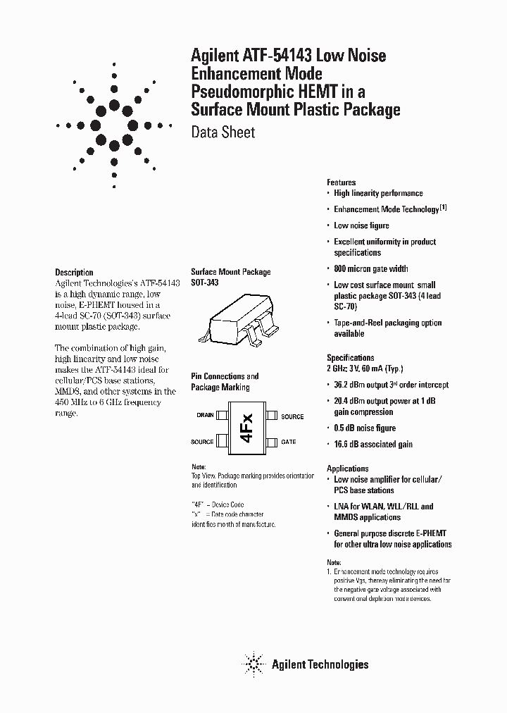 ATF54143_263844.PDF Datasheet Download --- IC-ON-LINE