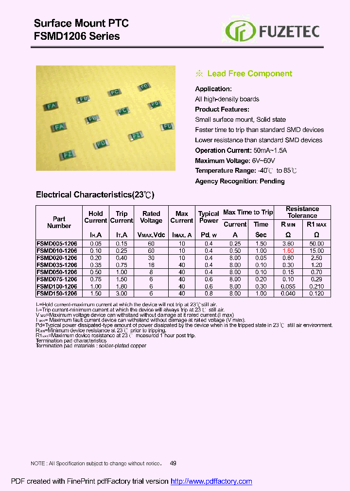 FSMD005-1206_231670.PDF Datasheet Download --- IC-ON-LINE