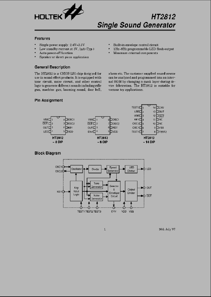 HT2812_225112.PDF Datasheet Download --- IC-ON-LINE