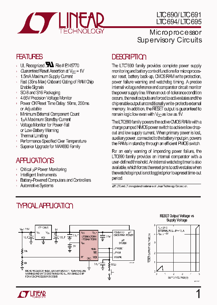 LTC694C_222224.PDF Datasheet Download --- IC-ON-LINE