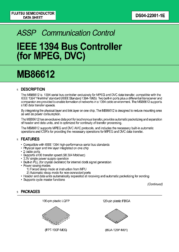 MB86612_233099.PDF Datasheet Download --- IC-ON-LINE