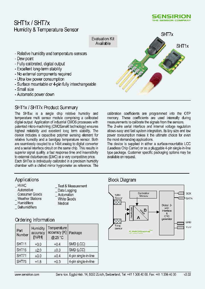 SHT71_186324.PDF Datasheet Download --- IC-ON-LINE