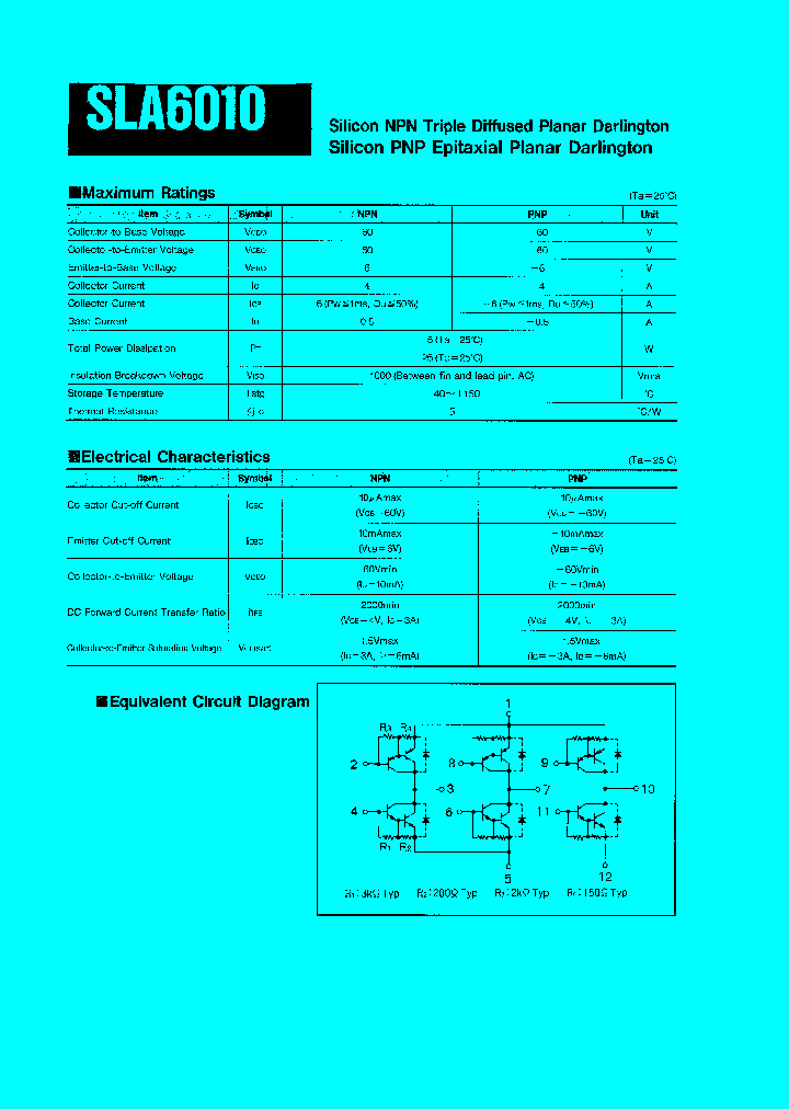 SLA6010_241891.PDF Datasheet Download --- IC-ON-LINE