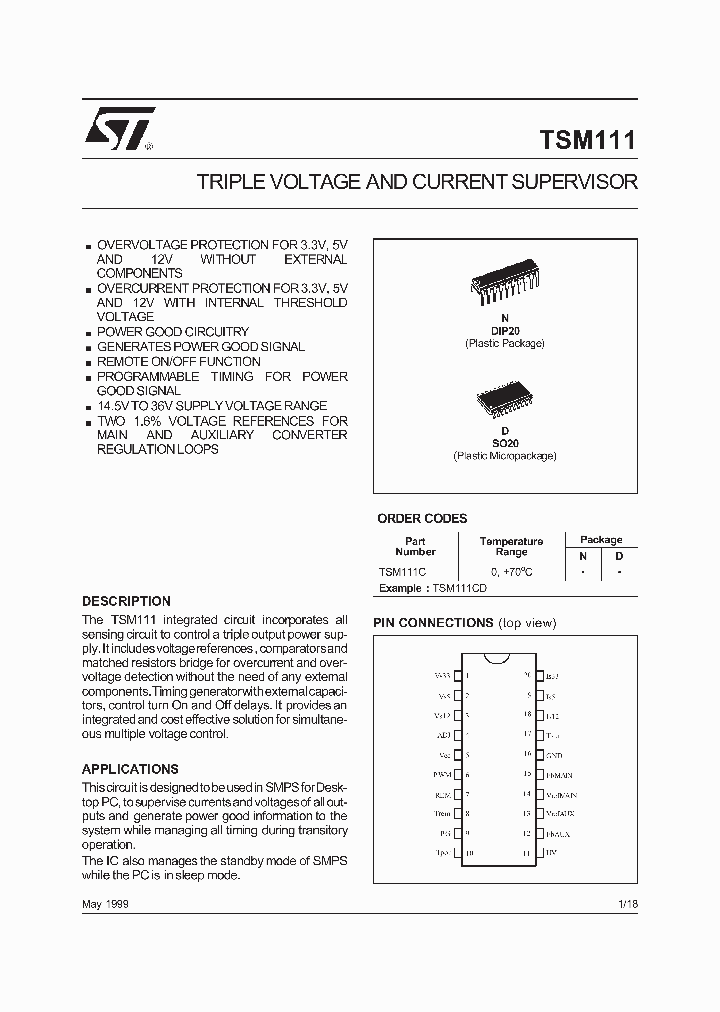 TSM111_246543.PDF Datasheet Download --- IC-ON-LINE