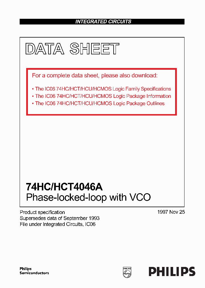 74HC4046_299198.PDF Datasheet Download --- IC-ON-LINE