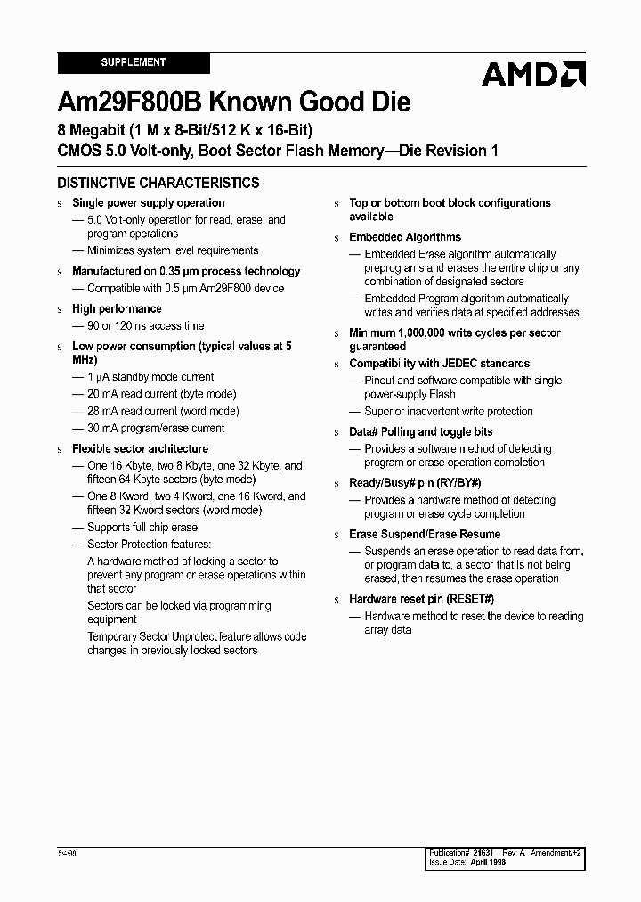 AM29F800_101641.PDF Datasheet Download --- IC-ON-LINE