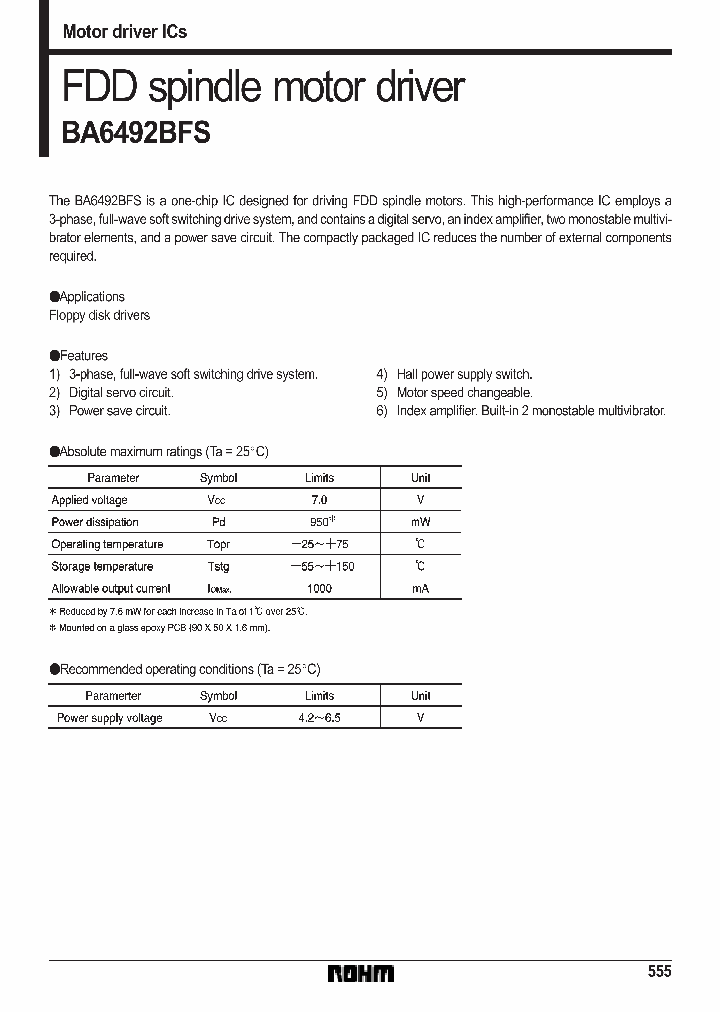BA6492_214661.PDF Datasheet Download --- IC-ON-LINE
