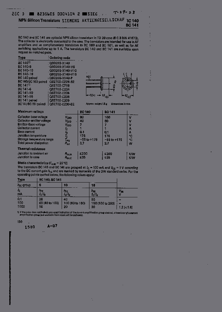 BC141-6_146816.PDF Datasheet Download --- IC-ON-LINE