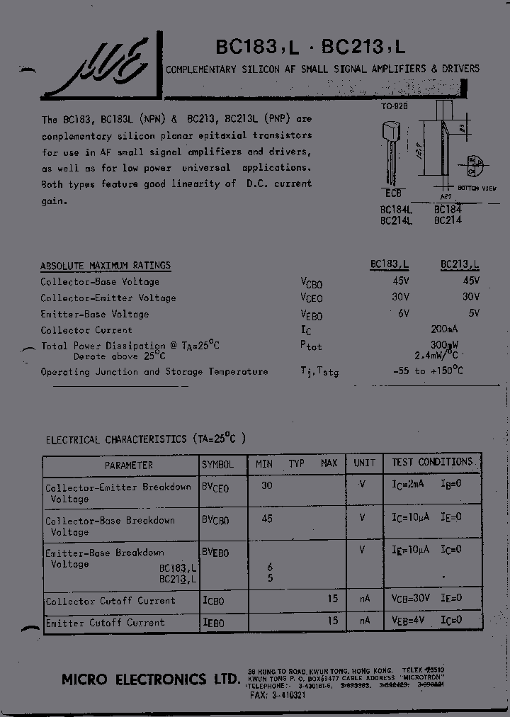 BC214L_221332.PDF Datasheet Download --- IC-ON-LINE