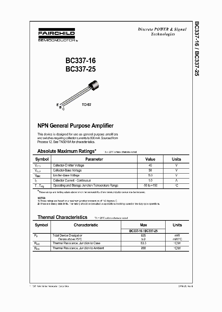BC337-16_297381.PDF Datasheet Download --- IC-ON-LINE