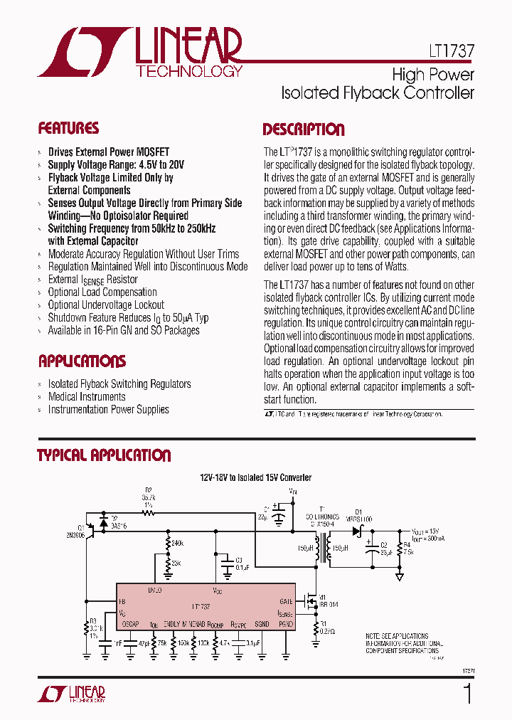 LT1737_214558.PDF Datasheet Download --- IC-ON-LINE