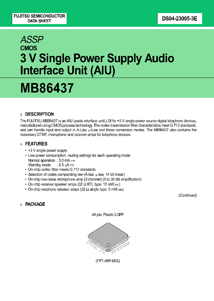 MB86437_229692.PDF Datasheet Download --- IC-ON-LINE