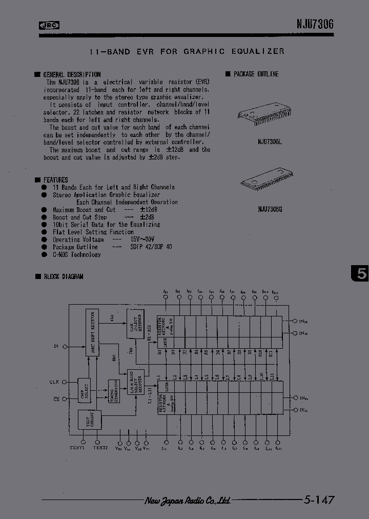 NJU7306_212482.PDF Datasheet Download --- IC-ON-LINE