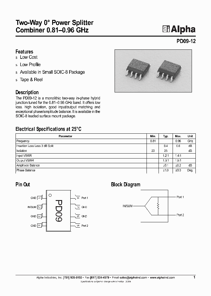 PD09-12_226212.PDF Datasheet Download --- IC-ON-LINE