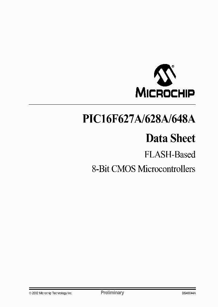 PIC16F628A_78424.PDF Datasheet Download --- IC-ON-LINE