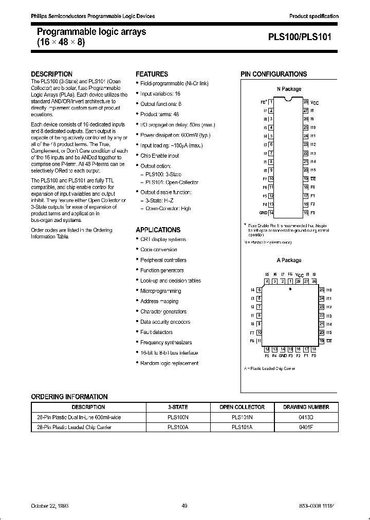 PLS100_171972.PDF Datasheet Download --- IC-ON-LINE