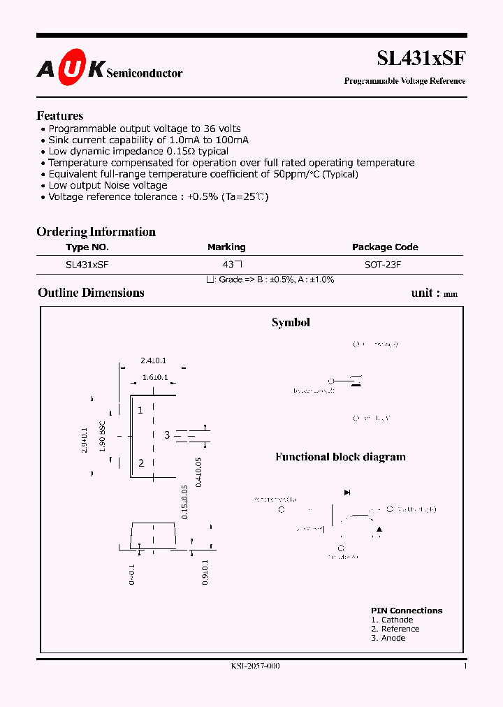 SL431BSF_229580.PDF Datasheet Download --- IC-ON-LINE