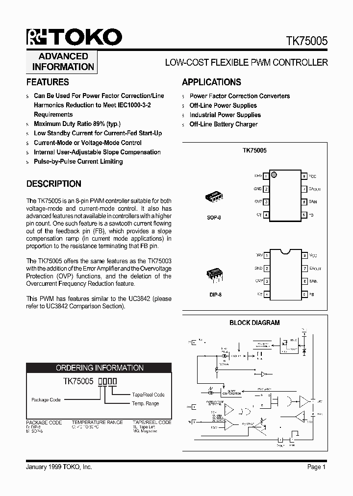 TK75005_68143.PDF Datasheet Download --- IC-ON-LINE