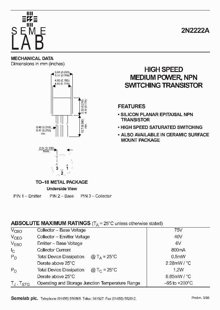 2N2222A_372154.PDF Datasheet Download --- IC-ON-LINE