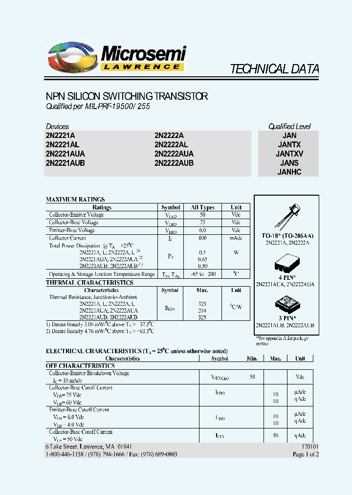 2N2222A_372155.PDF Datasheet Download --- IC-ON-LINE