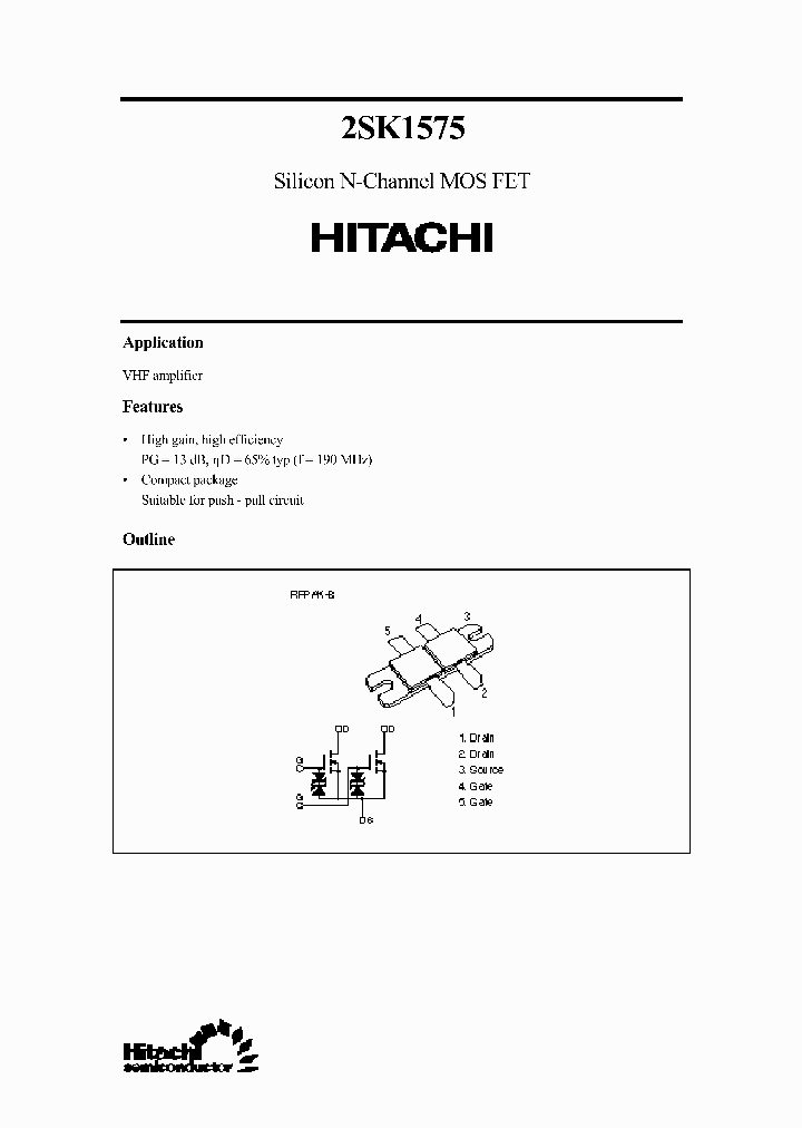 2SK1575_181520.PDF Datasheet Download --- IC-ON-LINE