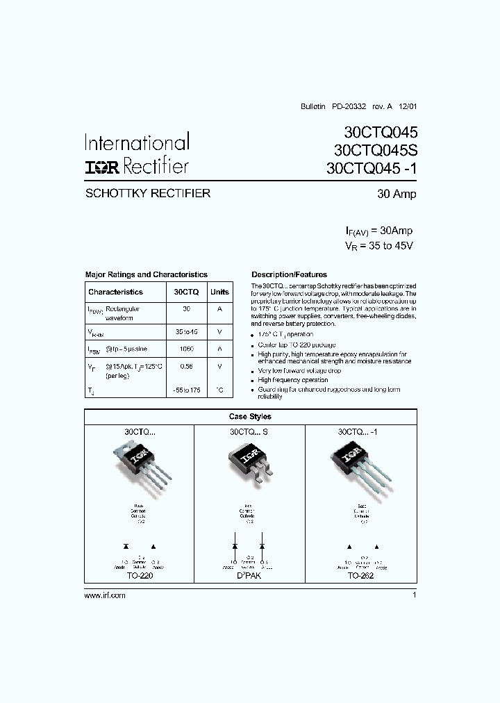 30CTQ045-1_198923.PDF Datasheet Download --- IC-ON-LINE