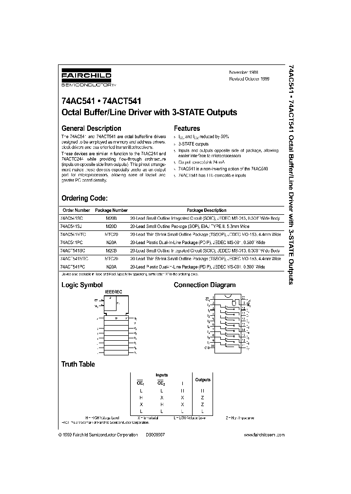 74ACT541_319198.PDF Datasheet Download --- IC-ON-LINE