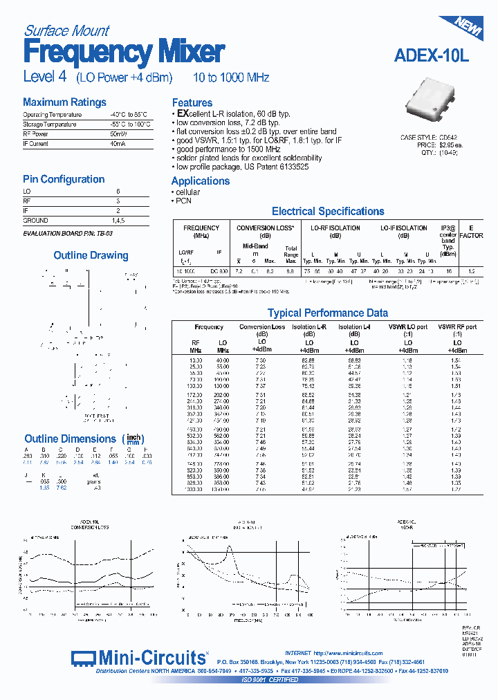 ADEX-10L_326169.PDF Datasheet Download --- IC-ON-LINE