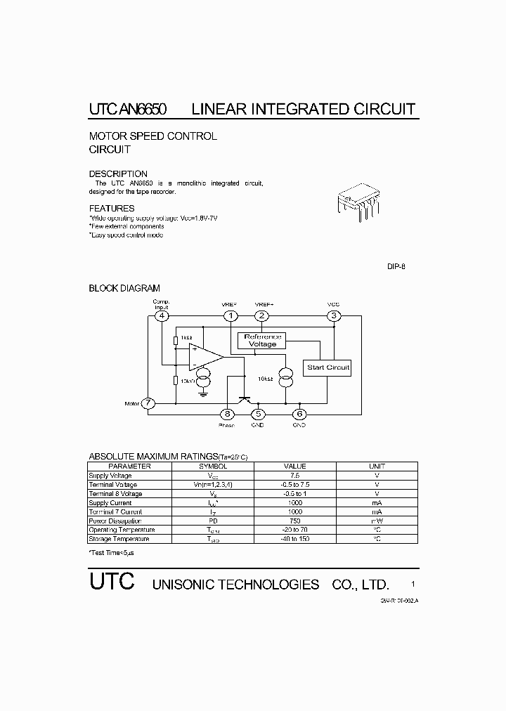 AN6650_319262.PDF Datasheet Download --- IC-ON-LINE