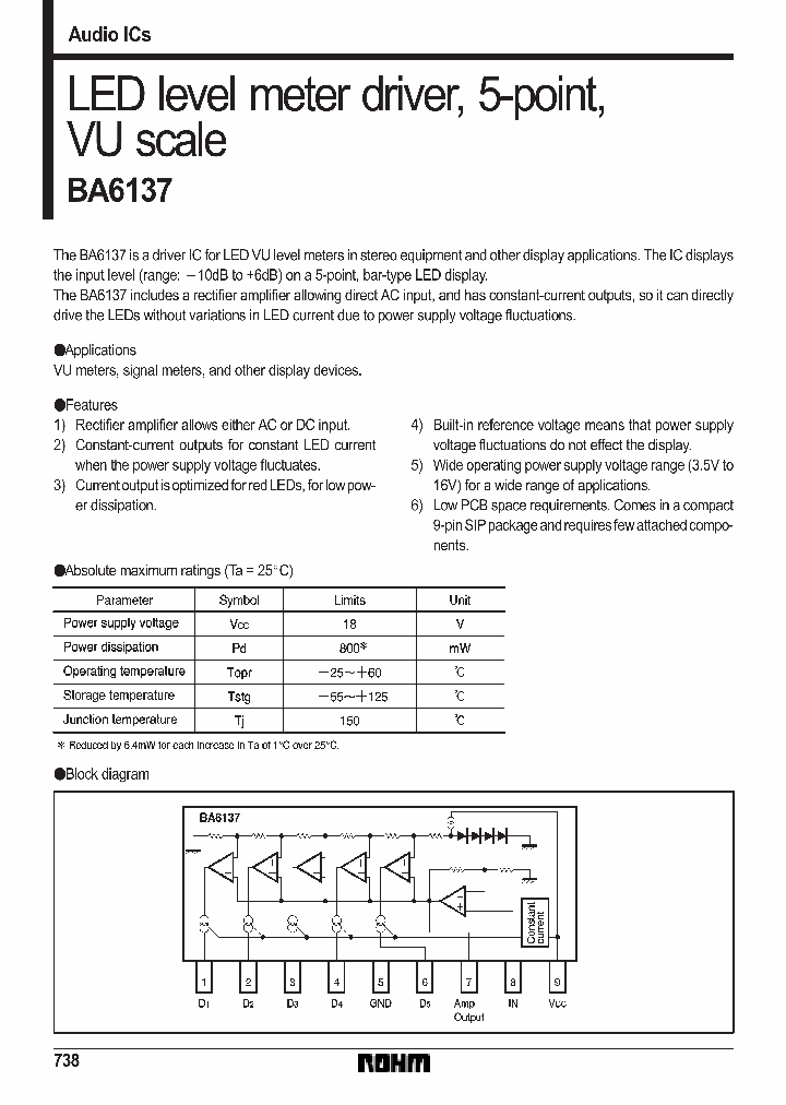 BA6137_191581.PDF Datasheet Download --- IC-ON-LINE