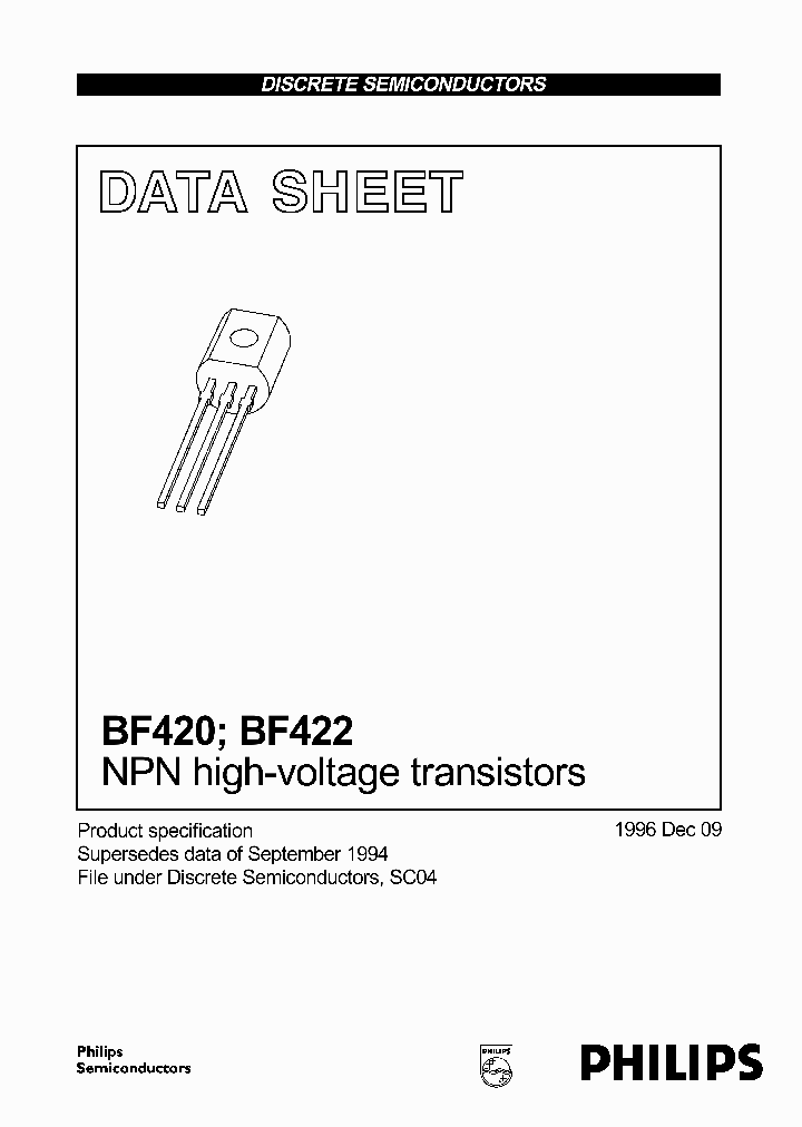 BF422_259528.PDF Datasheet Download --- IC-ON-LINE