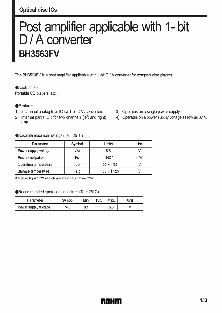 BH3563FV_328081.PDF Datasheet Download --- IC-ON-LINE