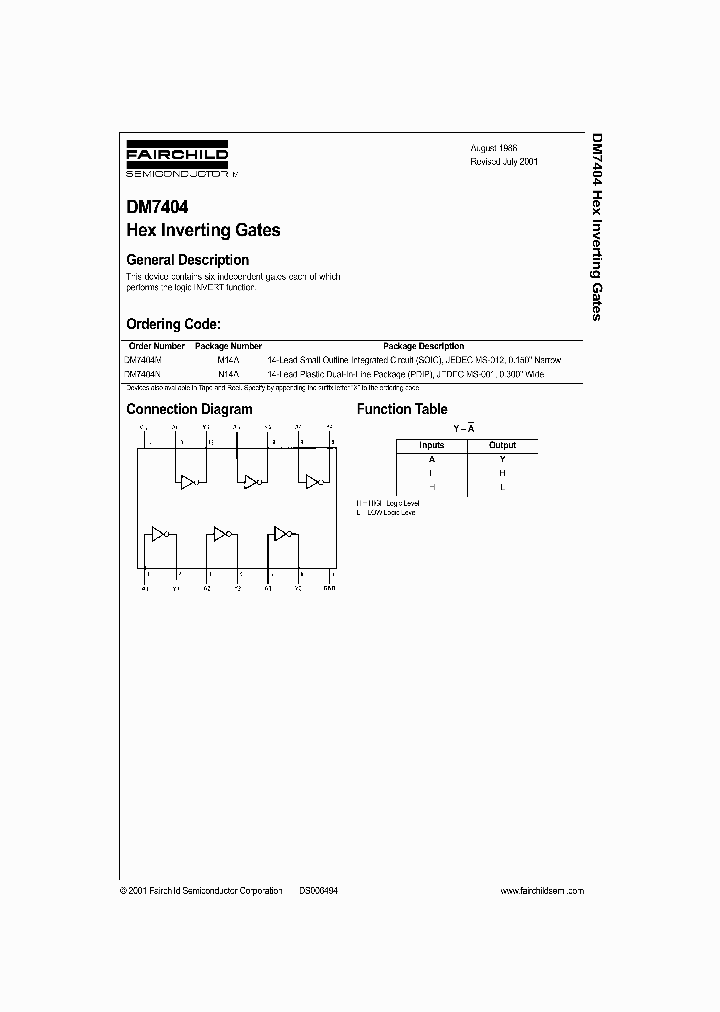 DM7404_367619.PDF Datasheet Download --- IC-ON-LINE