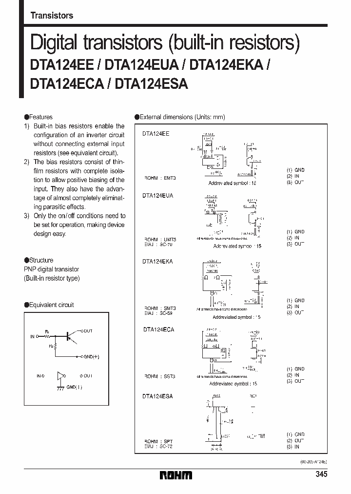 DTA124EKA_317433.PDF Datasheet Download --- IC-ON-LINE