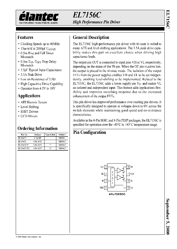 EL7156C_353414.PDF Datasheet Download --- IC-ON-LINE