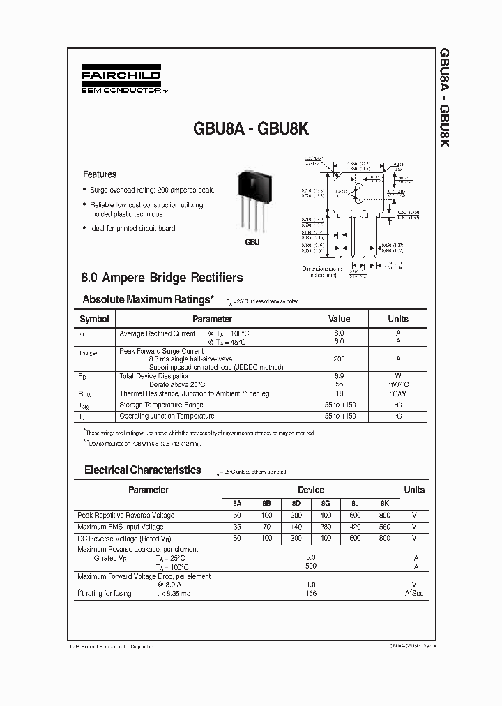 GBU8K_359116.PDF Datasheet Download --- IC-ON-LINE