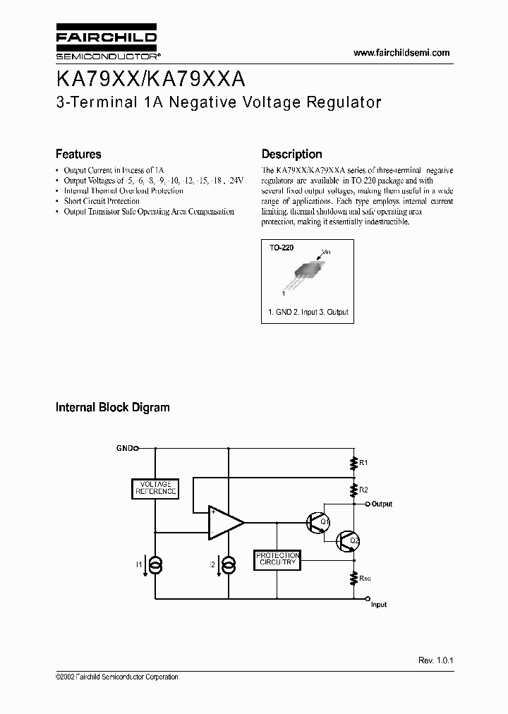 KA7915_127713.PDF Datasheet Download --- IC-ON-LINE