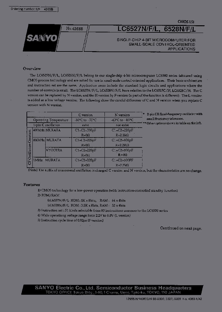 LC6528F_115118.PDF Datasheet Download --- IC-ON-LINE