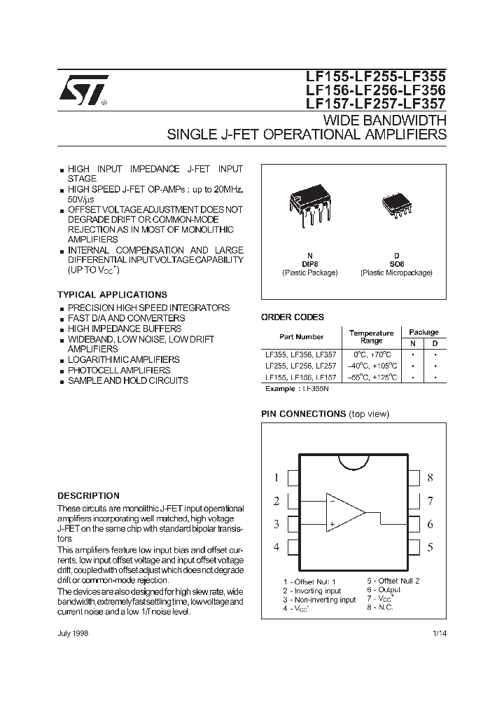 LF256D_137686.PDF Datasheet Download --- IC-ON-LINE