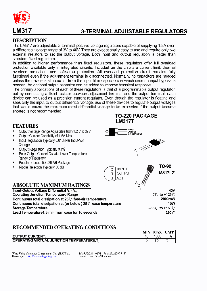 LM317_333300.PDF Datasheet Download --- IC-ON-LINE