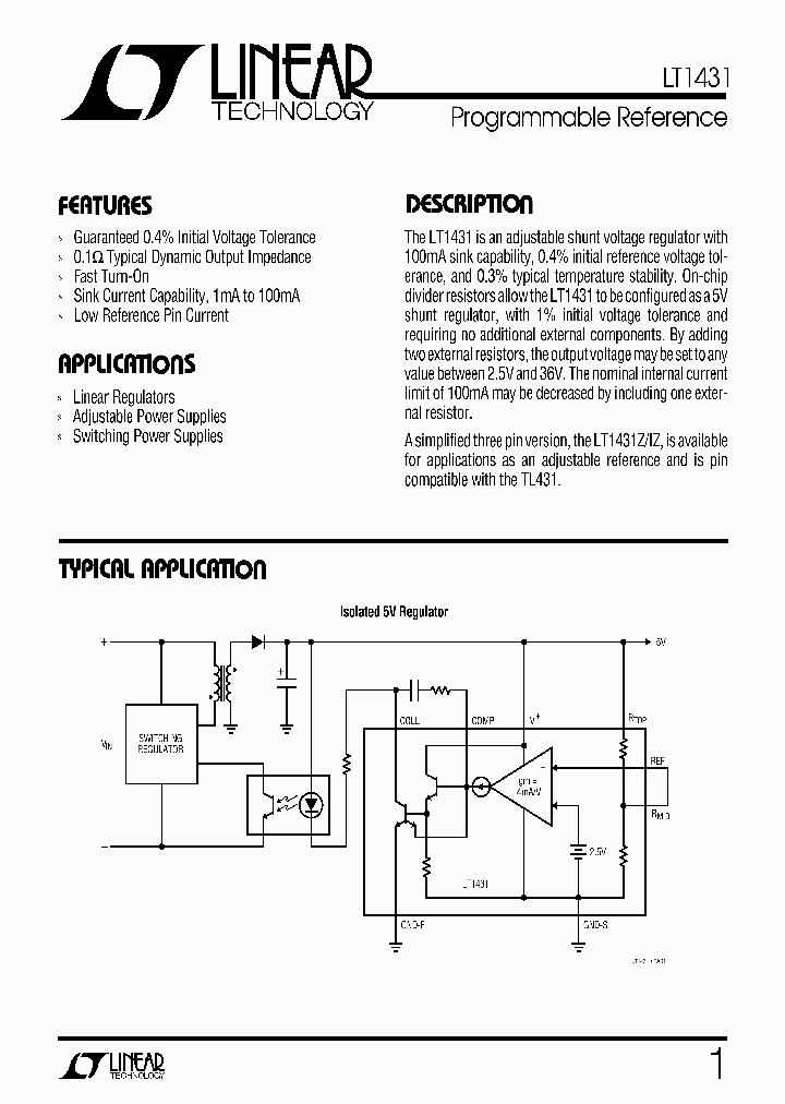 LT1431_15410.PDF Datasheet Download --- IC-ON-LINE