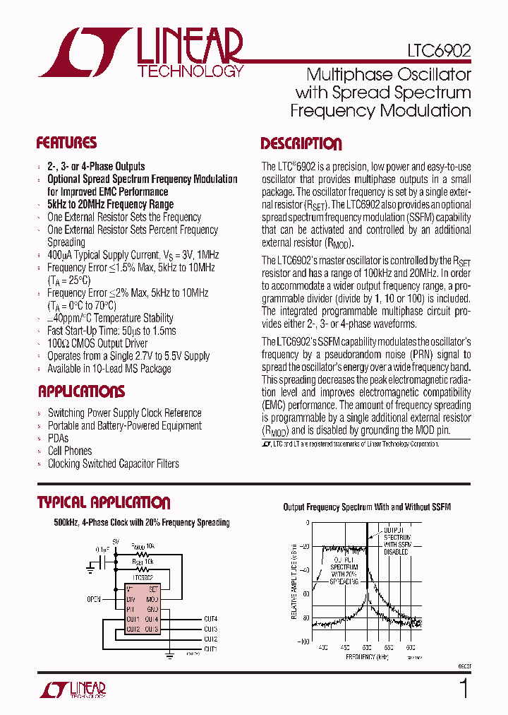 LTC6902_196535.PDF Datasheet Download --- IC-ON-LINE