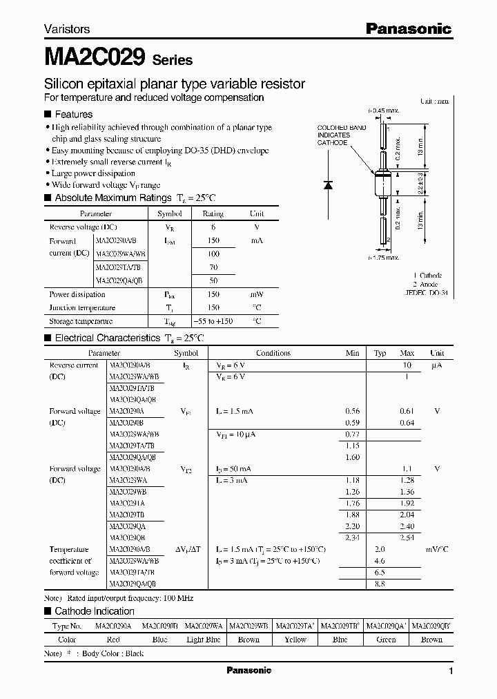 MA29_254034.PDF Datasheet Download --- IC-ON-LINE