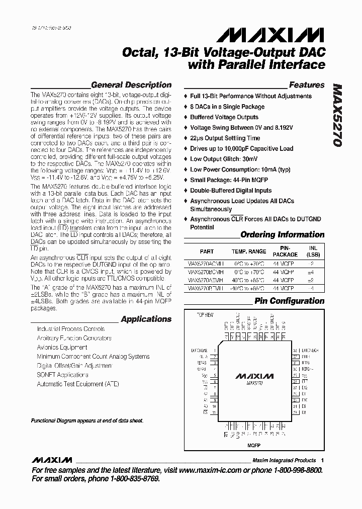MAXIM_196397.PDF Datasheet Download --- IC-ON-LINE