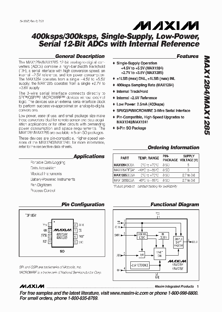 MAXIM_196402.PDF Datasheet Download --- IC-ON-LINE