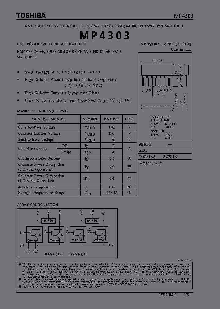 MP4303_324721.PDF Datasheet Download --- IC-ON-LINE