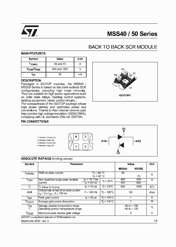 MSS50-800_136690.PDF Datasheet Download --- IC-ON-LINE